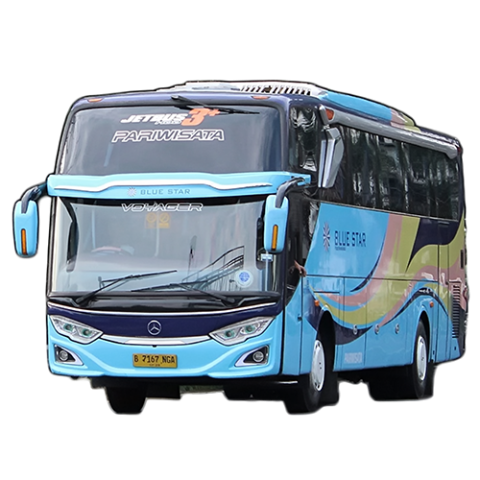 Bus Blue Star - Sewa Bus Pariwisata Jakarta Bekasi Cikarang