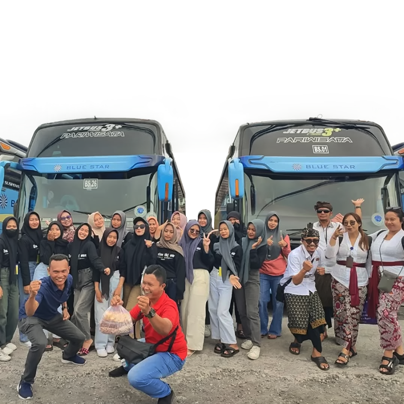Bus Blue Star - Sewa Bus Pariwisata Jakarta Bekasi Cikarang