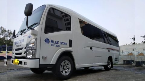 Bus Blue Star - Sewa Bus Pariwisata Jakarta Bekasi Cikarang